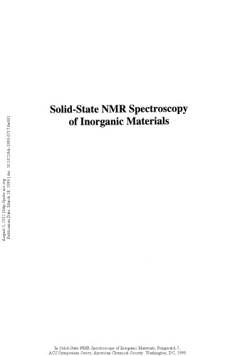 دانلود کتاب Solid-State NMR Spectroscopy of Inorganic Materials