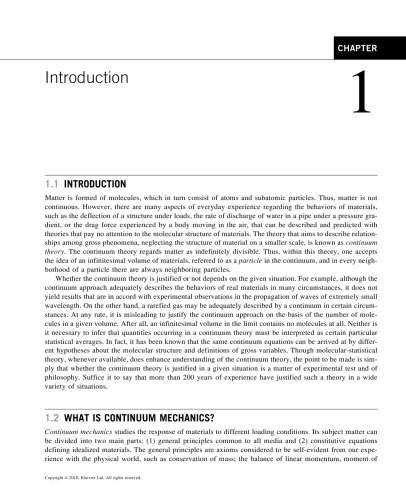 دانلود کتاب Introduction to Continuum Mechanics