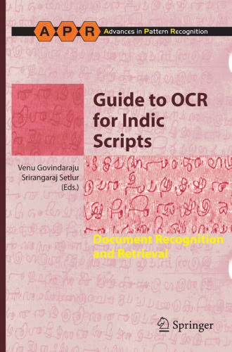 دانلود کتاب Guide To Ocr For Indic Scripts Document Recognition And Retrieval