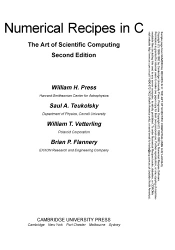 دانلود کتاب Numerical recipes in C : the art of scientific computing
