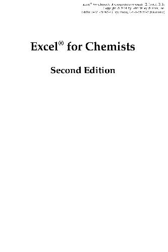 دانلود کتاب Excel For Chemists A Comprehensive Guide 