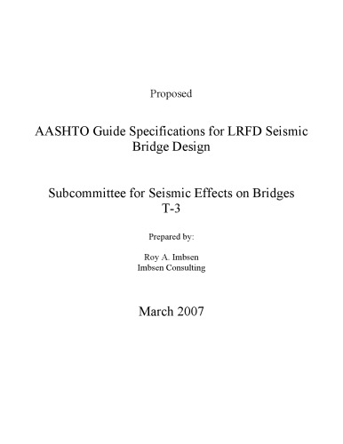 دانلود کتاب AASHTO Guide Specifications for LRFD Seismic Bridge Design T-3