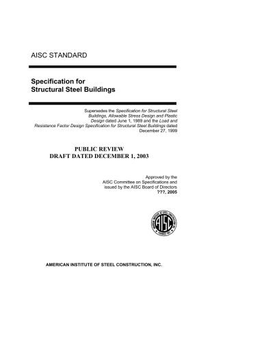 دانلود کتاب AISC Std. Specification for Structural Steel Buildings ...