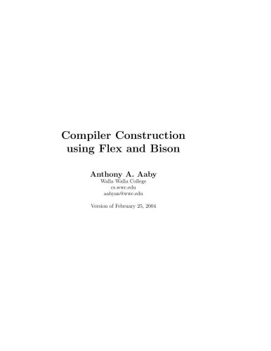 دانلود کتاب Compiler Construction Using Flex and Bison