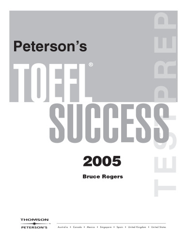 دانلود کتاب Peterson's TOEFL Success 2005 (TOEFL CBT Success)