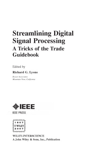 دانلود کتاب Streamlining Digital Signal Processing: A Tricks of the ...