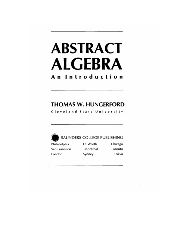 دانلود کتاب Abstract algebra : an introduction
