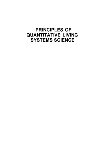 دانلود کتاب Principles of Quantitative Living Systems Science